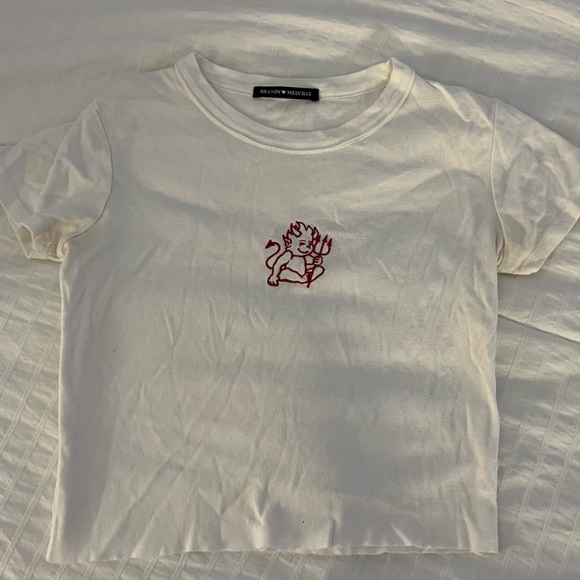 Brandy Melville | Tops | Brandy Melville Devil Crop Top | Poshmark